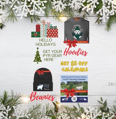 Holiday Shirt & Calendar Deal - National Great Pyrenees Rescue
